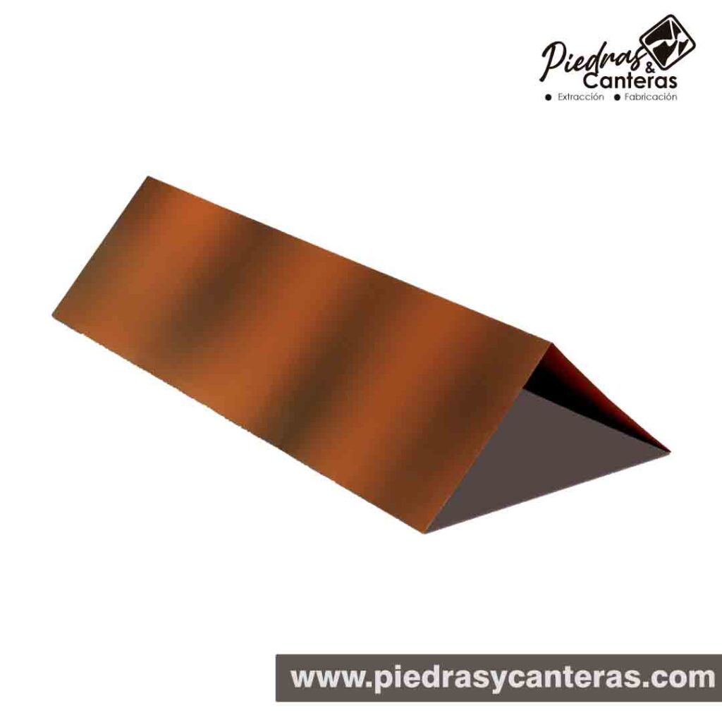 Cumbrera Lamina tipo teja - Adler Flameado Madera - Piedras y Canteras