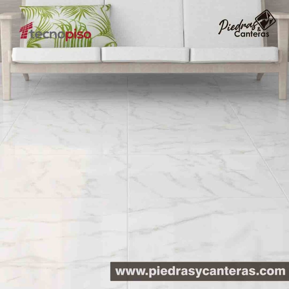 Piso Cerámico Blanco Carrara | Piedras y Canteras