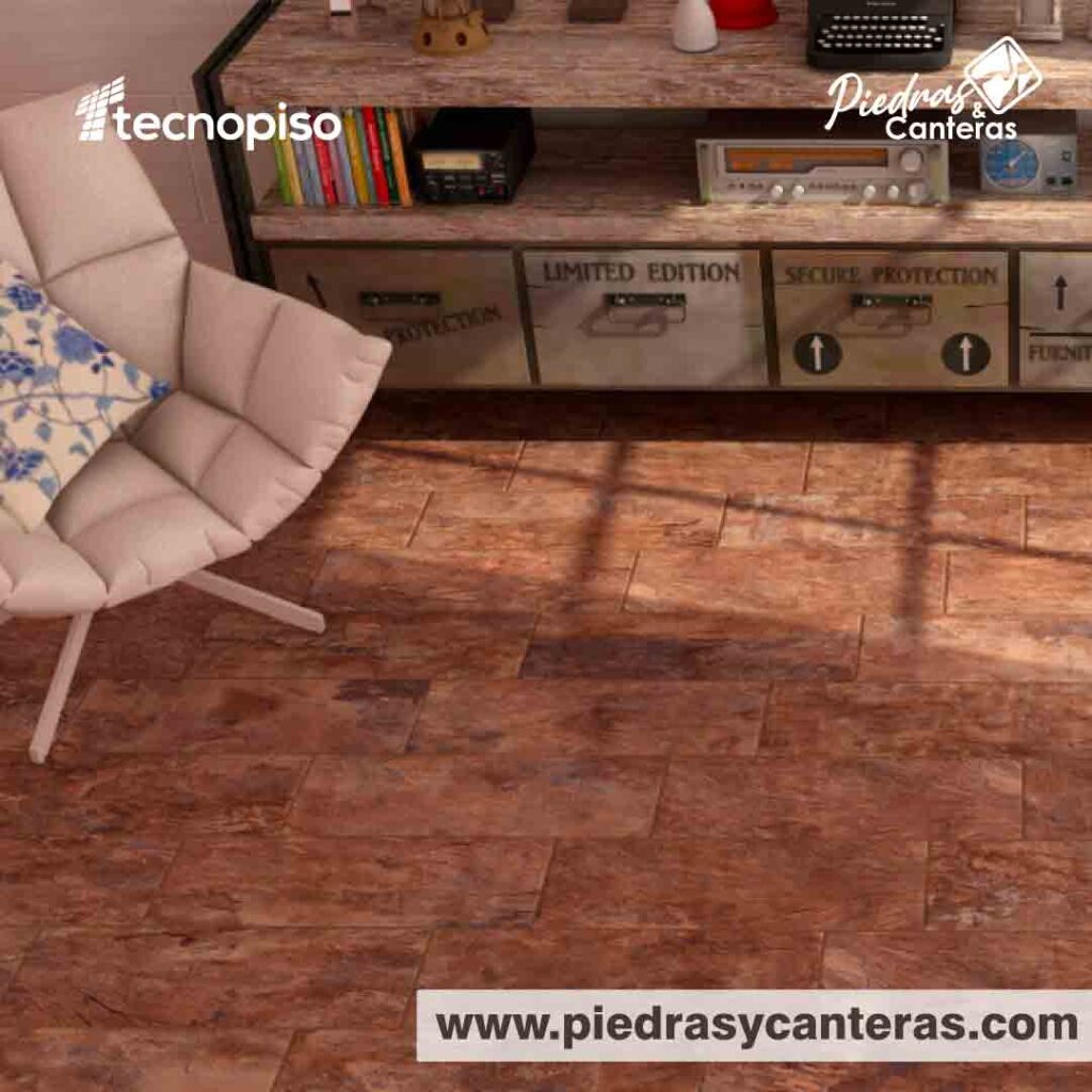 Piso Cerámico Iguazu Rojo | Piedras y Canteras