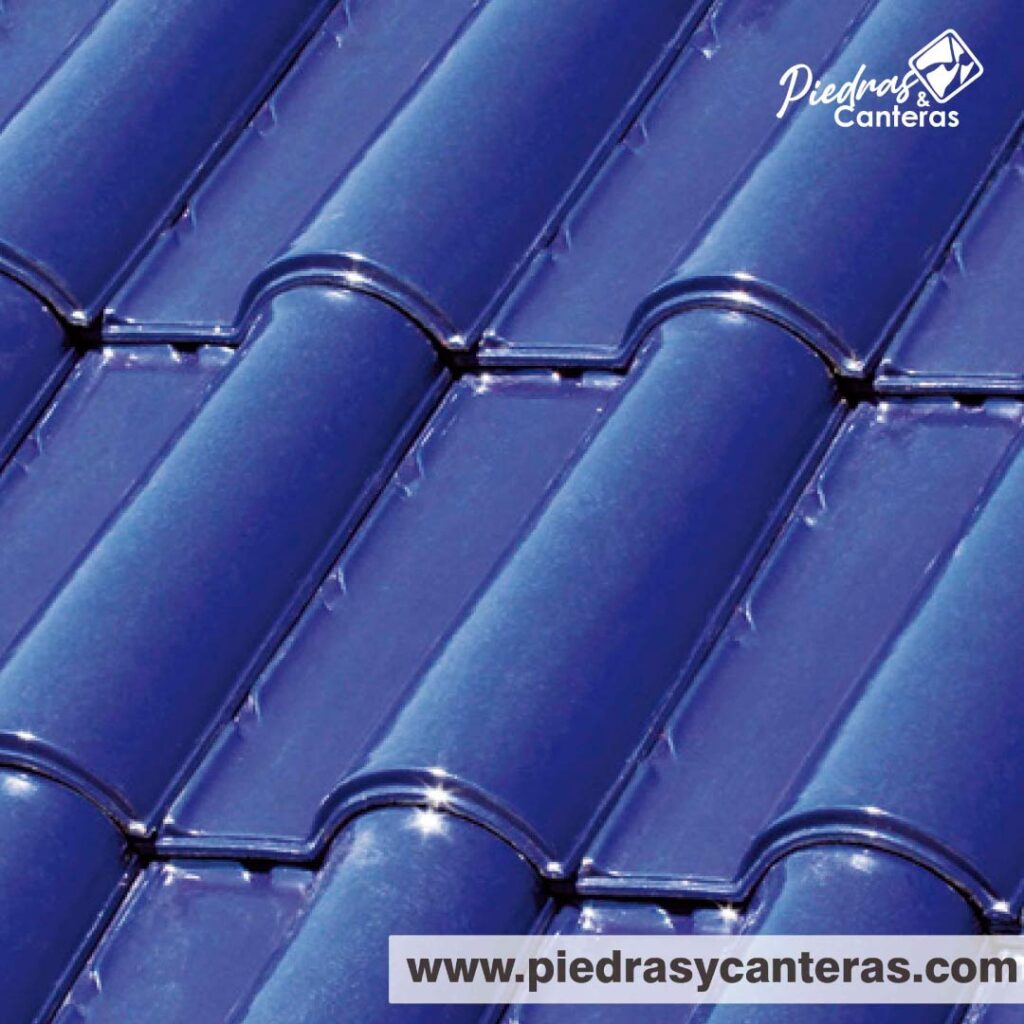 Teja Renacimiento Azul Cobalto | Tejas el Aguila | Tejas de barro
