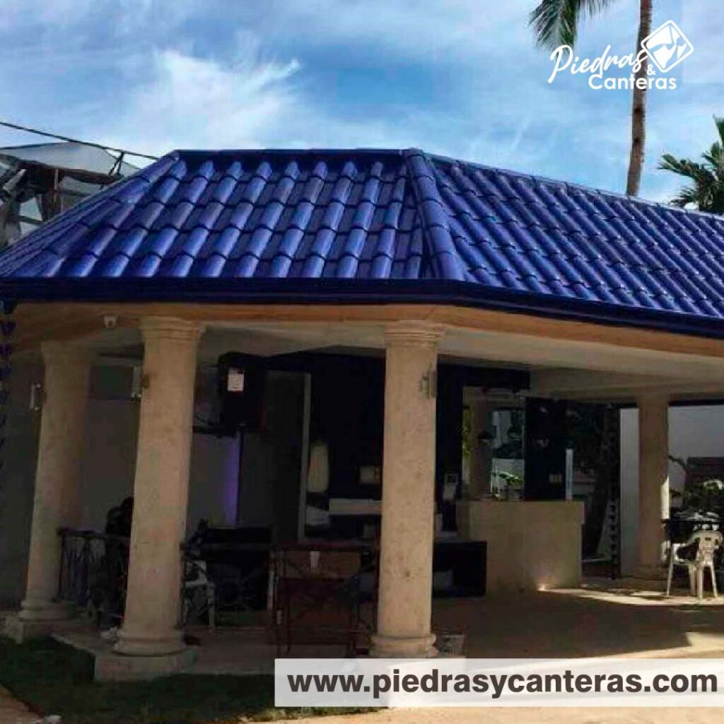 Teja Renacimiento Azul Cobalto | Tejas el Aguila | Tejas de barro